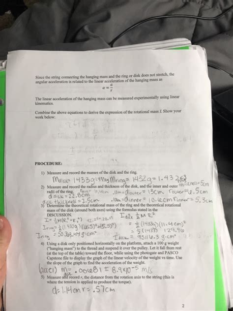 Solved This Is The Data I Collected During My Rotational Chegg