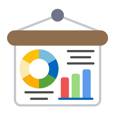 Premium Vector Statistics Presentation Flat Illustration