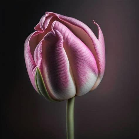 Розовый тюльпан на светлом фоне реалистично в 2025 г Тюльпаны Красивые цветы Цветы
