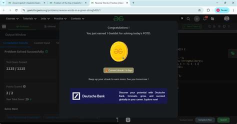 Day6 Geekstreak2024 Deutschebank Geeksforgeeks Potd Dailylearning Shivam Raj Singh