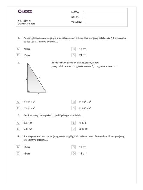 Latihan Pythagoras 2 Pdf