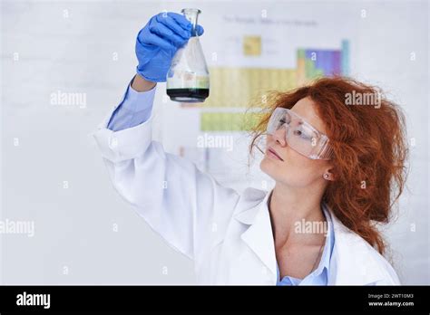 Science Liquid And Woman With Container For Research In Chemistry Test Safety And Vaccine
