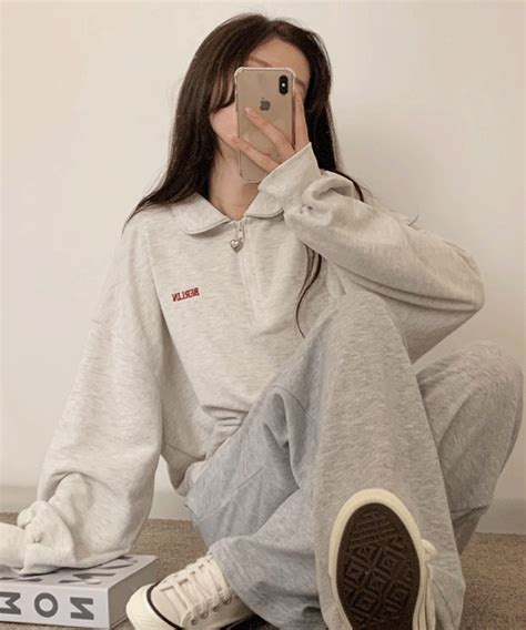 세리 카라 반집업 맨투맨 스웻 데일리 캐주얼 세미 크롭 미니멀 자수 영문 수학여행 체육대회 수련회 학생 원마일웨어 에이블리