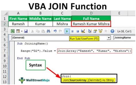 Vba Join Step By Step Examples Of Excel Vba Join Function