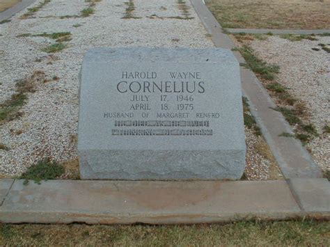 Harold Wayne Cornelius 1946 1975 Find A Grave Memorial