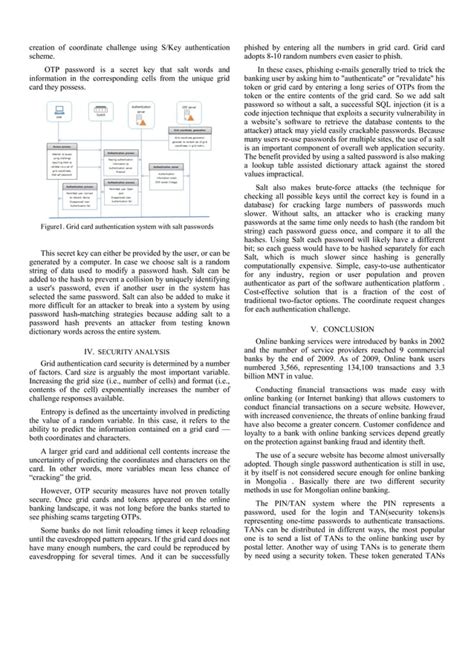 Online Applications Using Strong Authentication With Otp Grid Cards Pdf