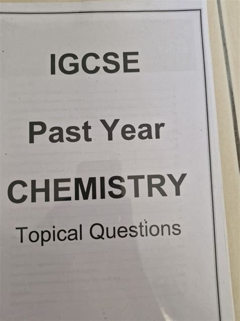 Igcse Chemistry Past Paper Hobbies And Toys Books And Magazines Assessment Books On Carousell