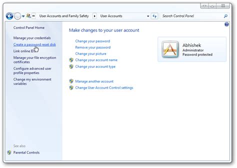 How To Create A Password Reset Disk In Windows 7