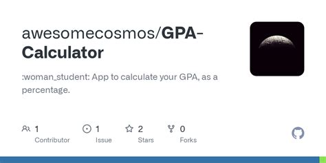 GitHub Awesomecosmos GPA Calculator App To Calculate Your GPA As A Percentage