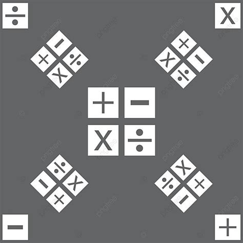 Mathematical Symbols In A Seamless Pattern Multiplication Division Addition And Subtraction