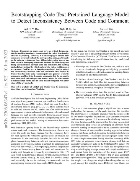 pdf bootstrapping code text pretrained language model to detect