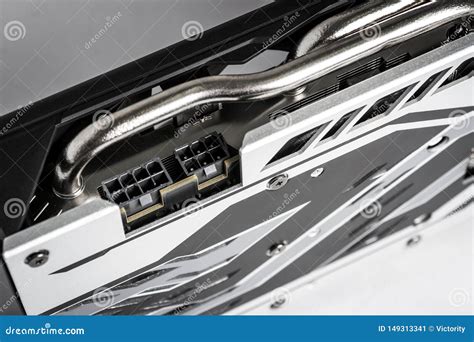 Professional PC Gaming Graphic Card With 8 Pin And 6 Pin Power Connectors Stock Image Image Of