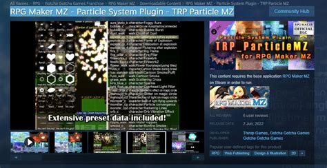 rpg maker mz particle system plugin trp particle mz rpg maker forums