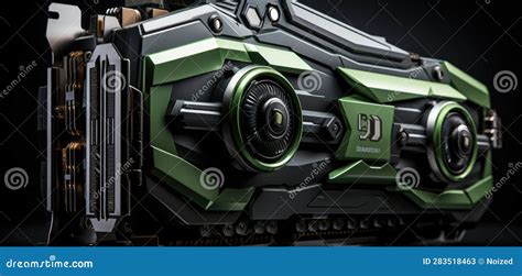 Graphics Card On Abstract Digital Background Modern Gaming Gpu Processing Unit Stock