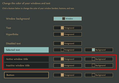 Title Bar And Border Color For High Contrast Windows 10 Forums