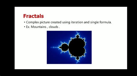 Computer Graphics 5 3 Fractals And Types Of Fractals Youtube