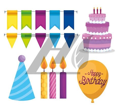 دانلود وکتور المان های جشن تولد دانلود رایگان فایل لایه باز، Psd، وکتور، لوگو و موکاپ