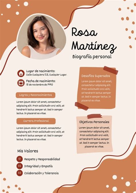 Plantillas Biografia Gratis Y Editables Canva