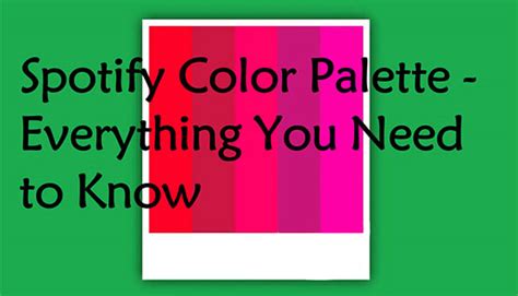 Spotify Color Palette Everything You Need To Know 2024