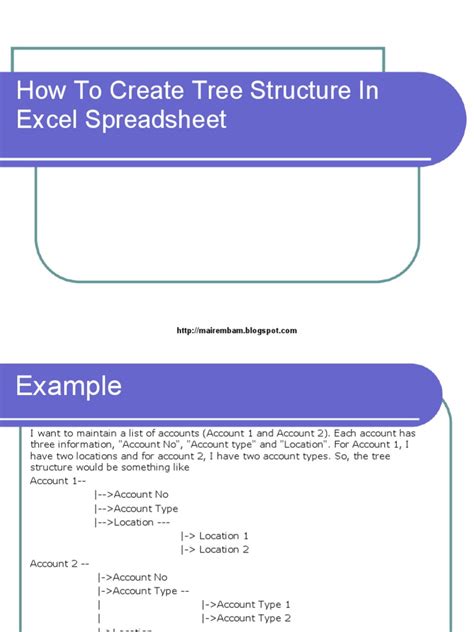 How To Create Tree Structure In Excel Spreadsheet Pdf Microsoft