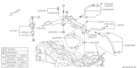 2012 Subaru Forester Engine Coolant Pipe Pipe Complete Water Not For