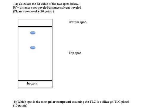 Solved 1 A Calculate The Rf Value Of The Two Spots Below