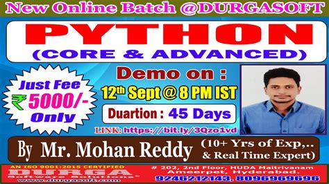 PYTHON Online Training DURGASOFT YouTube