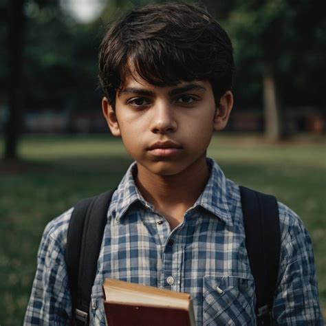 Portrait Of Black Non Binary Teenager Student In School Classroom