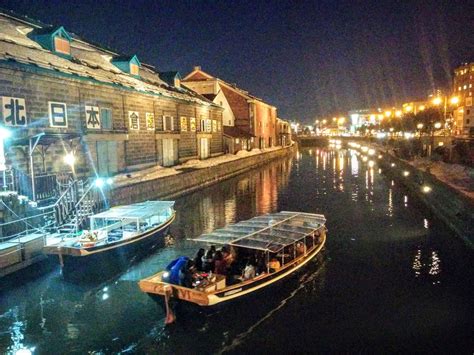 北海道小樽運河観冬の夜です 北海道札幌小樽観光タクシーSightseeingtaxi高橋ジャンボタクシー