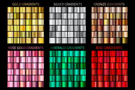 set of colorful gradients ai grd ~ illustrator add ons ~ creative market
