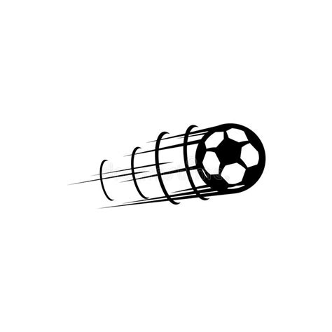 Soccer Ball Move Isolated Football Flying Object Stock Vector