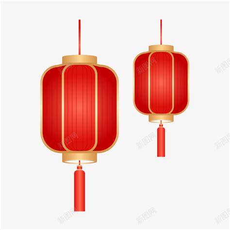春节红色灯笼装饰高清素材 春节 灯笼 红色 装饰
