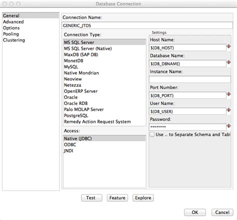 Kettle PDI Named Parameters And Generic Database Connections David