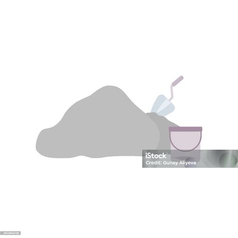 흙 색된 아이콘으로 시멘트 모바일 개념 및 웹 애플 리 케이 션에 대 한 색된 건설 사인의 요소입니다 웹 및 모바일 아이콘이 있는 흙 색 시멘트를 사용할 수 있습니다 벡터에