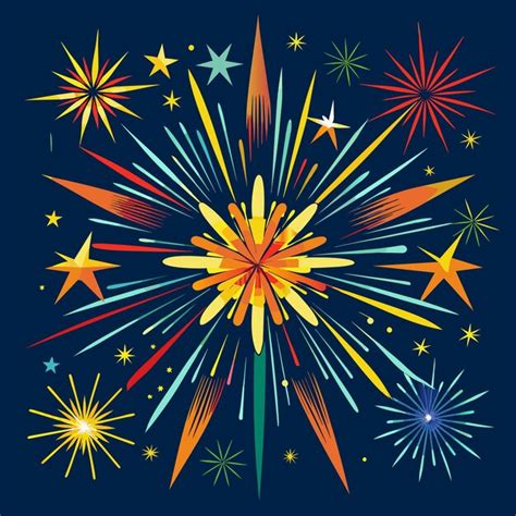Premium Vector A Star With Fireworks And A Star That Says Quot Fireworks Quot