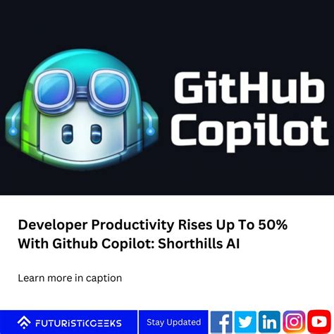 Github Copilot Boosts Developer Productivity Futuristic Geeks Posted On The Topic Linkedin
