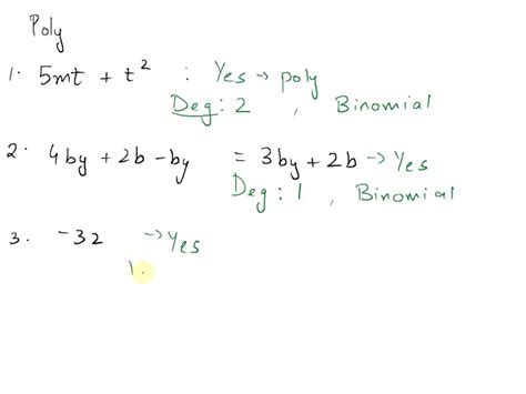 Solved Determine Whether Each Expression Is A Polynomial If It Is A