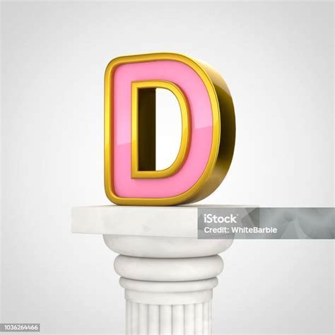 황금 편지 D 흰색 배경에 고립 된 흰색 열에 대문자 3차원 형태에 대한 스톡 사진 및 기타 이미지 3차원 형태 고대의 금 금속 Istock