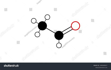 Acetaldehyde Molecule Structural Chemical Formula Ball And Stick Stock Illustration 2465640017