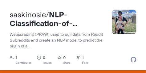 github saskinosie nlp classification of subreddit threads