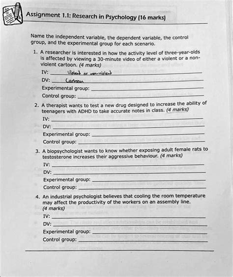 Control Condition Psychology