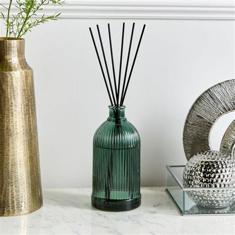 Dunelm Cassis And Cocoa Ribbed Glass Diffuser Green Shopstyle Home Fragrance
