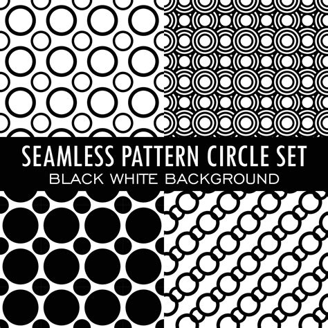 Seamless Pattern With Overlapping Circles Vector Art Circle Seamless Pattern Collection