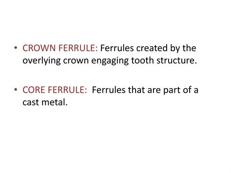 What Is Ferrule Pptx