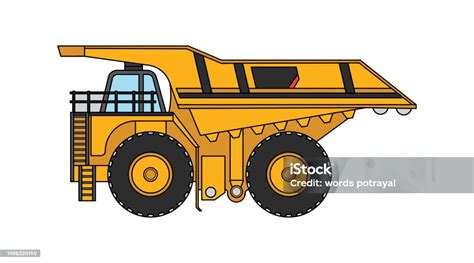 벡터 그림 손으로 그린 컬러 어린이 건설 대형 광산 트럭 건설 기계 클립 아트 건설 산업에 대한 스톡 벡터 아트 및 기타 이미지 건설 산업 광산 광산업자 Istock