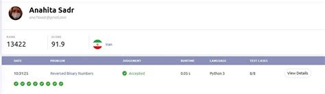 Anahita Sadr On Linkedin Solved Reversed Binary Numbers In