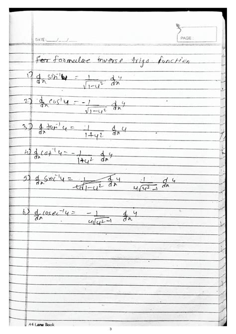 Solution Differentiation Of Inverse Function With Formulae Studypool