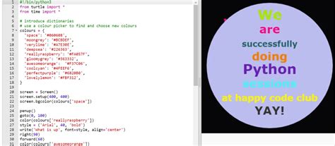 Python Using Hex Colour Codes Happy Code Club