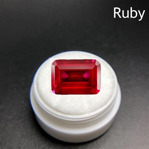 Natural Mined 10x14mm 1050cts Red Ruby Rectangle Sri Lanka Vvs Emerald