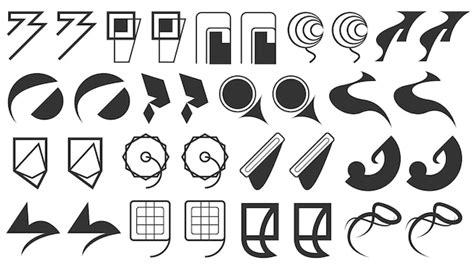 Premium Vector Abstract Set Collection Black Quotemarks Speech Punctuation Excerpt Remarks